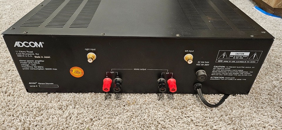 ADCOM GFA-545 II 2 Channel Power Amplifier 100W Per Channel w/Box | eBay