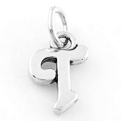 Sterling Silver Fancy Initial Letter T Charm or Pendant | eBay