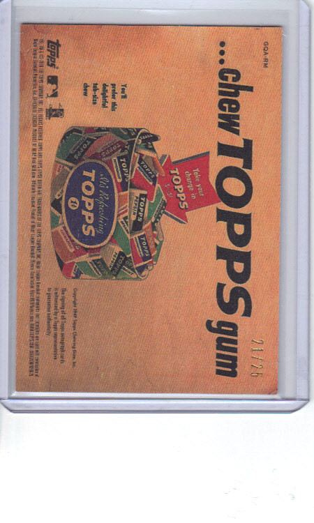 RYAN MCMAHON 2018 Gypsy Queen RC Autograph Topps Chewing Gum 21/25 ...