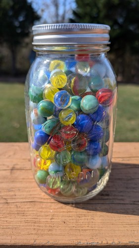 Marbles Large Jar Approximately 200 Total Different Sizes | eBay