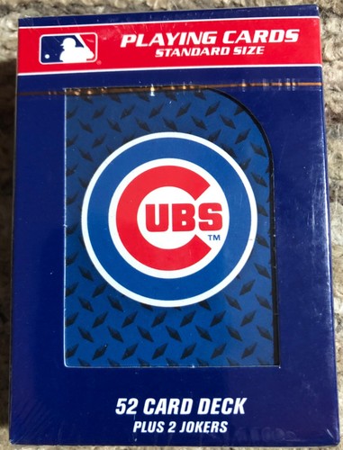 NEW SEALED CHICAGO CUBS PLAYING CARDS 52 + 2 JOKERS MLB POKER FUN ...