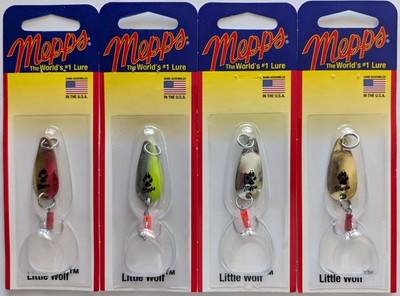 4 Pks. Mepps Little Wolf Spoon - 1/8 oz. - Four Great Colors! | eBay