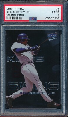 KEN GRIFFEY JR 2000 ULTRA SWING KING ACETATE INSERT # 5 SP PSA 9 TOUGH ...