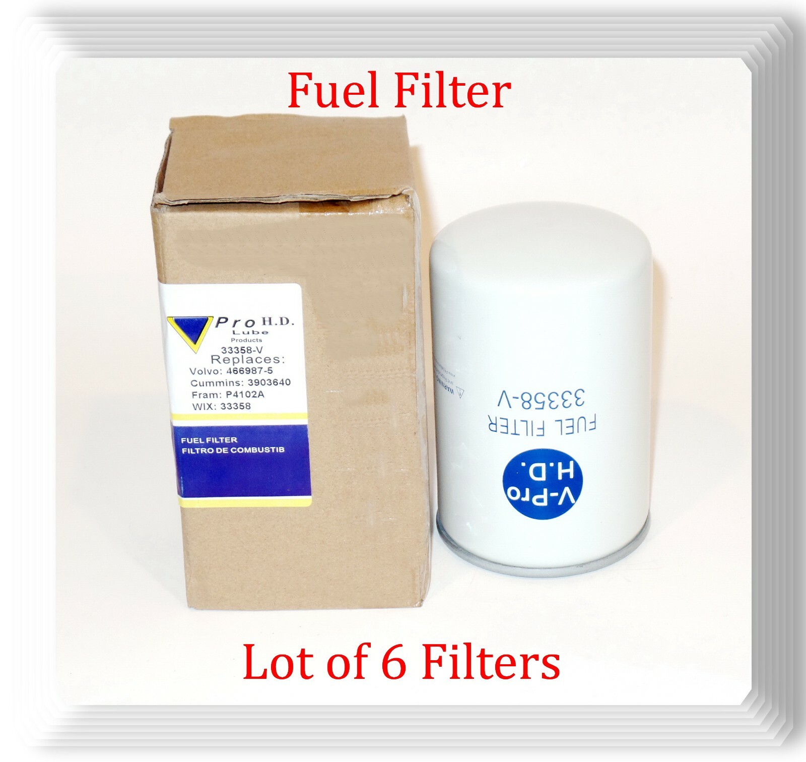 6 x Spin-on Fuel Filter Fits: OEM#466987-5 White/GMC Deutz, Volvo ...