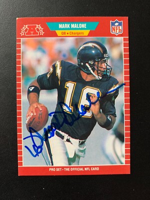 Mark Malone Signed 1989 Pro Set #362 Card San Diego Chargers Autograph COA | eBay