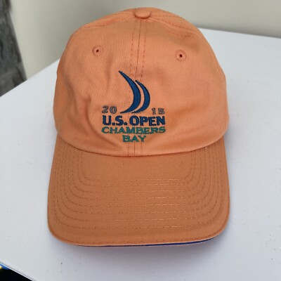 2015 US Open Chambers Bay Baseball Cap Hat Orange Adjustable USGA ...