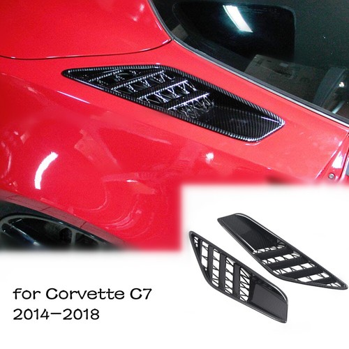 Carbon Fiber Rear Side Body Vent Cover Trim for Chevrolet Corvette C7 ...