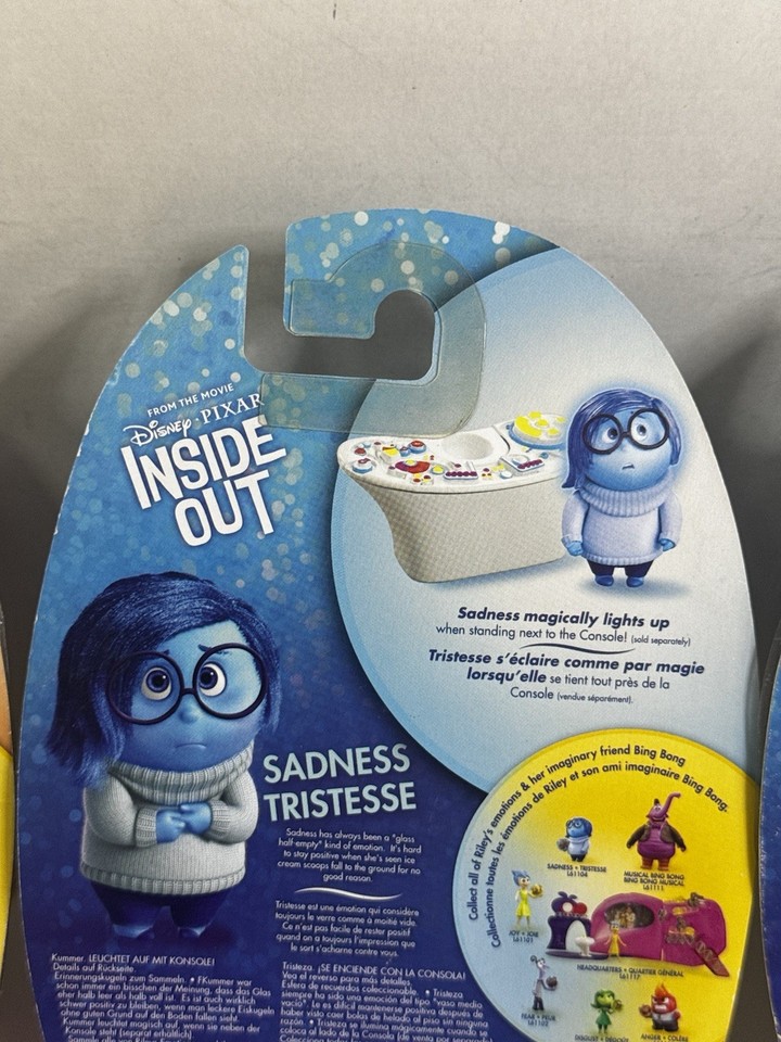 Disney Pixar Movie Inside Out Anger,Sadness , Joy Action Figure Toy LOT ...