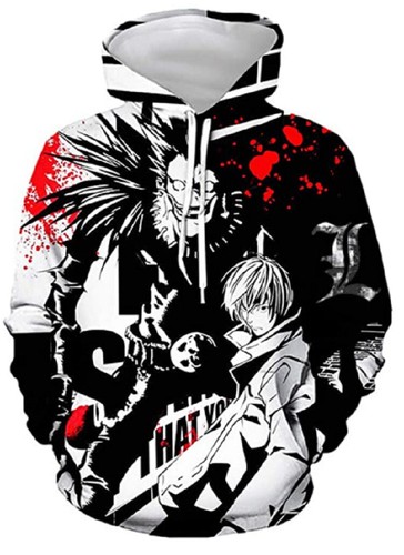 Kid's DEATH NOTE 3D printed hoodie hip hop autumn pullover coat ...