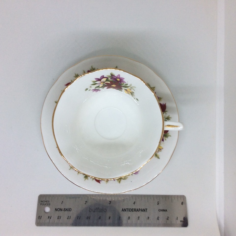 PARAGON Flower Festival H Tea Cup and Saucer Set England Vintage | eBay