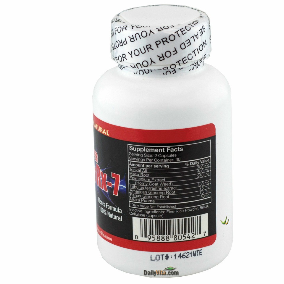 3x Testo Rx-7 Men's Formula 60 Capsules Tribulus Maca Testosterone ...