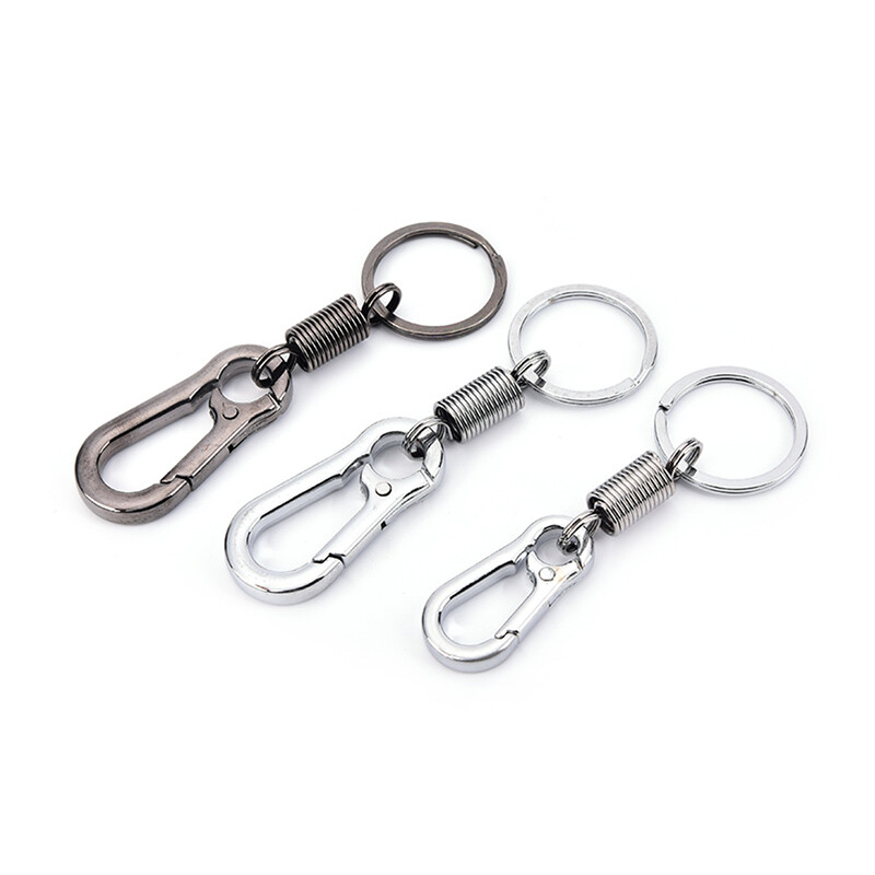 1pc Stainless steel Gourd Buckle key chain anti-lost buckle retractable ...