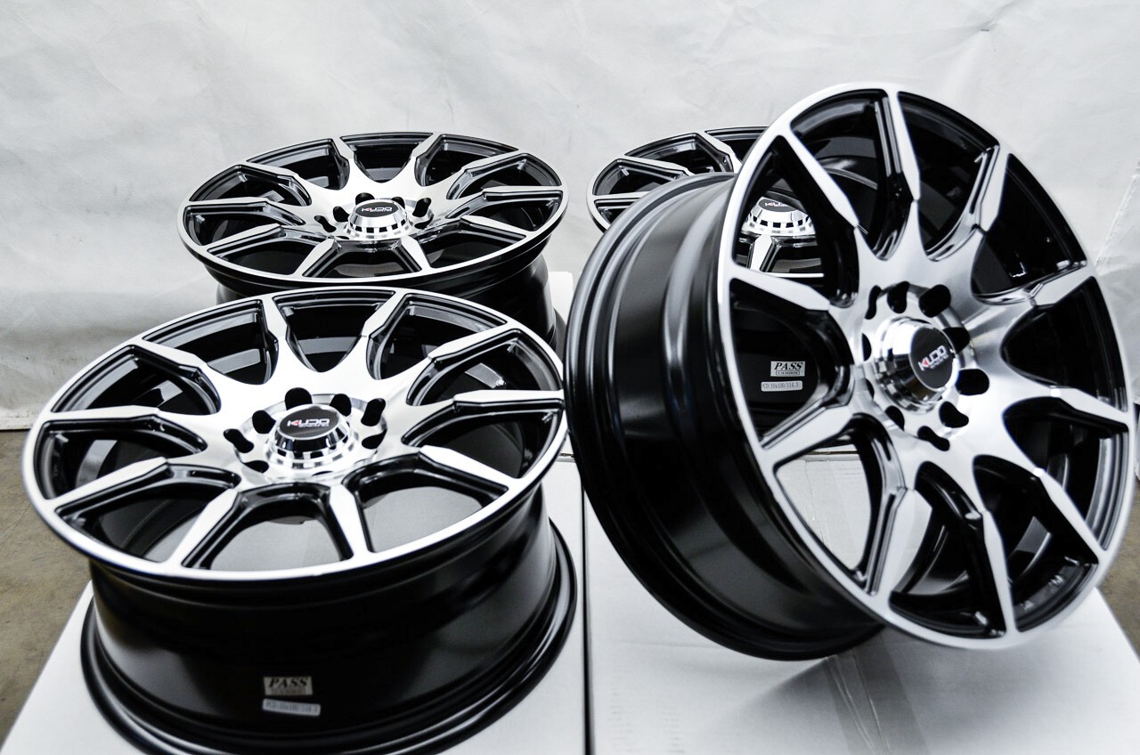15" Black Wheels Rims 5 Lugs Toyota Prius Corolla Camry VW Jetta Honda ...
