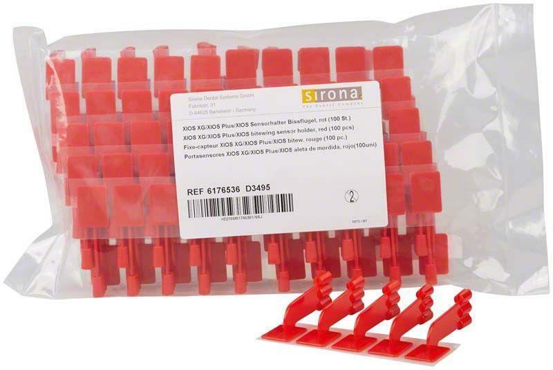 100 pcs Dentsply Sirona XIOS Plus Intraoral Bitewing Sensor Holder Red ...
