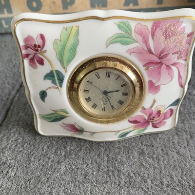 Lenox Small Desk Quartz Clock Pink Flower | eBay