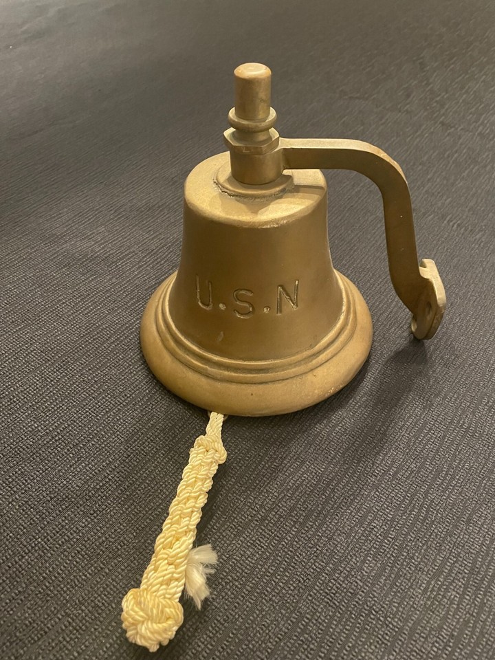Vintage USN Navy Brass Nautical Bell (6" in Diameter) RARE! Great ...
