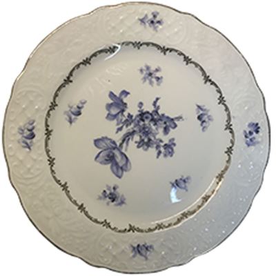 Vintage Schumann Bavaria US Zone, Blue Flower with Gold Trim Side Plate ...