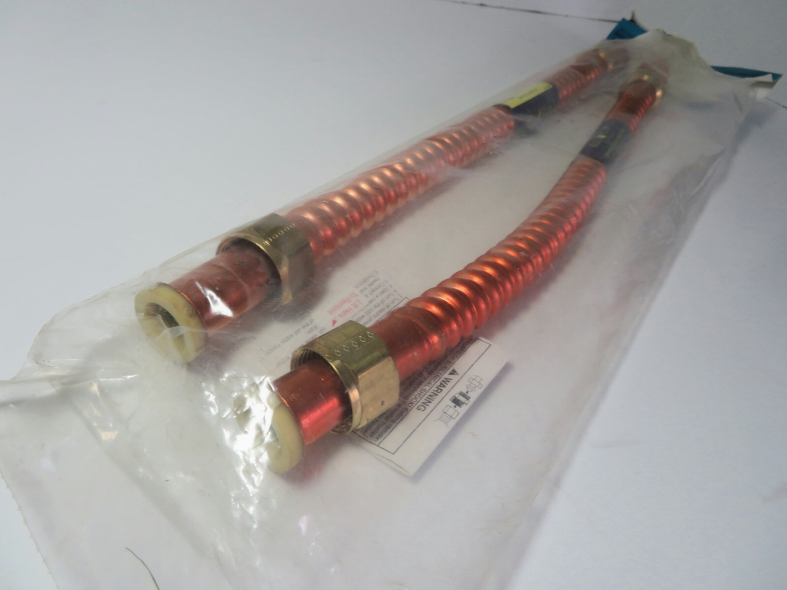 Brass Craft 18" Flexible Copper Water Connectors 3/4 FIP x 3/4 FIP 2pk ...
