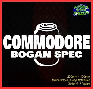 COMMODORE Custom Cut Vinyl Decal stickers Aussie Oz BNS MX Ute BOGAN ...