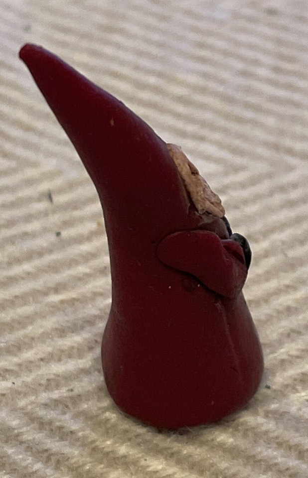 Hand Made Miniature Clay Bearded Red Santa Gnome | eBay
