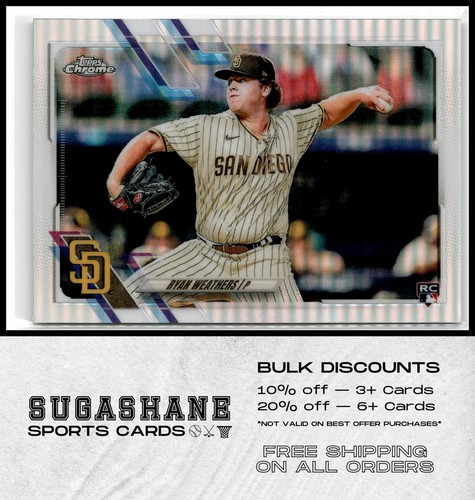 2021 Topps Chrome 97 Ryan Weathers Refractor RC San Diego Padres ...