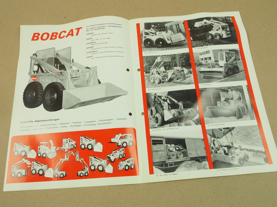 Prospekt Melroe Bobcat M444 M600 Lader von 1965 | eBay