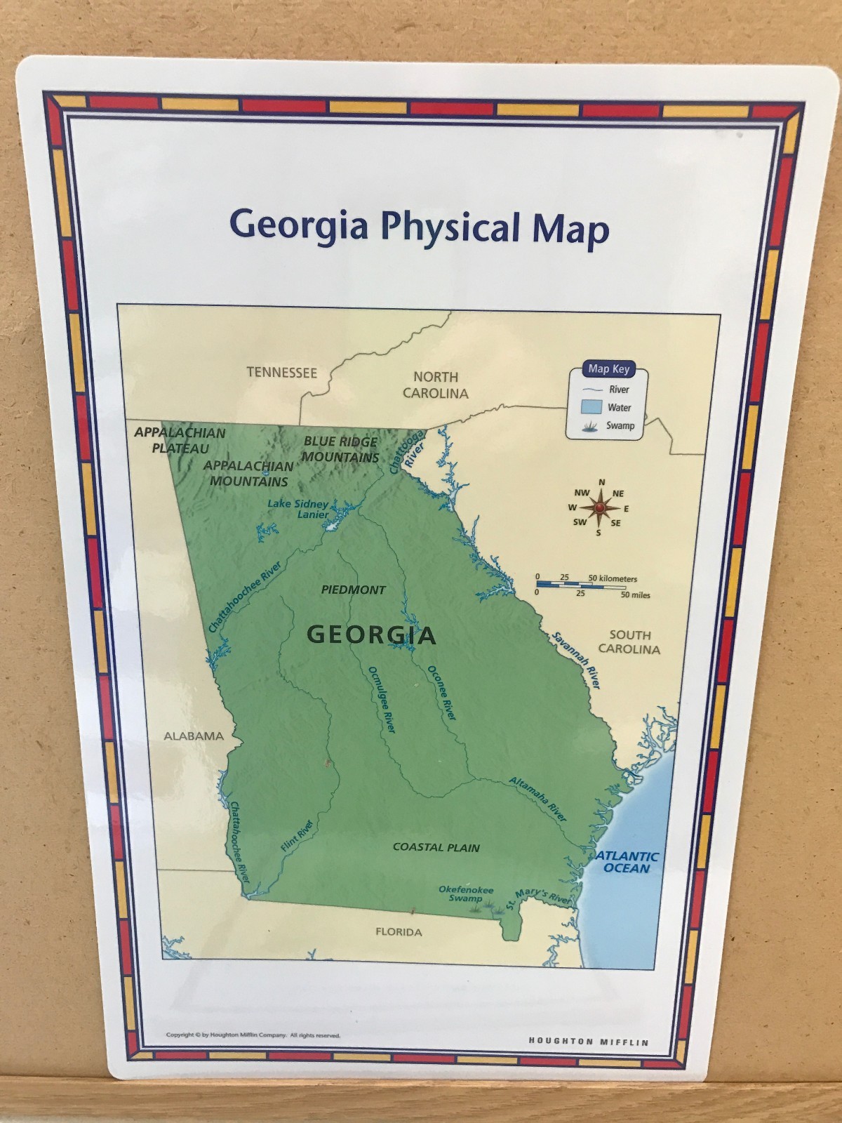 Lot of 30 2-Sided Laminated State Map of Georgia (11X 17) Physical ...