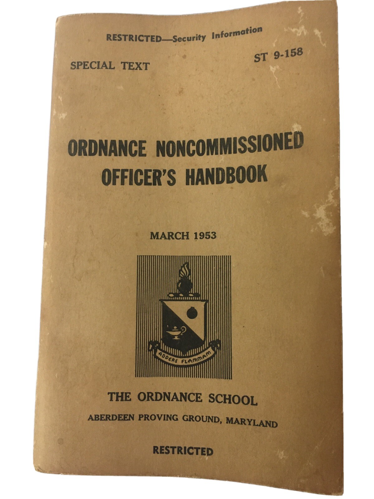 Vintage US Military Ordance Noncommissioned Offer’s Handbook March 1953 ...