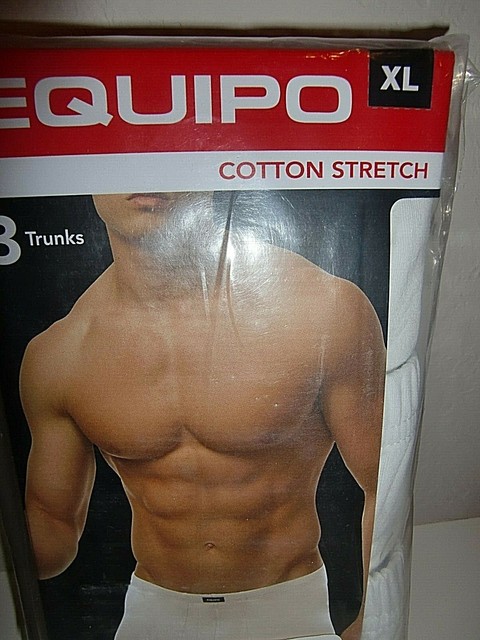 3 Equipo TRUNKs Brief Underwear men's XL XLarge 40-42 WHITE Cotton ...