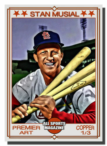 2017 STAN MUSIAL SLC 2/3 ORIGINAL PRINT - COPPER EDITION - ART SKETCH ...