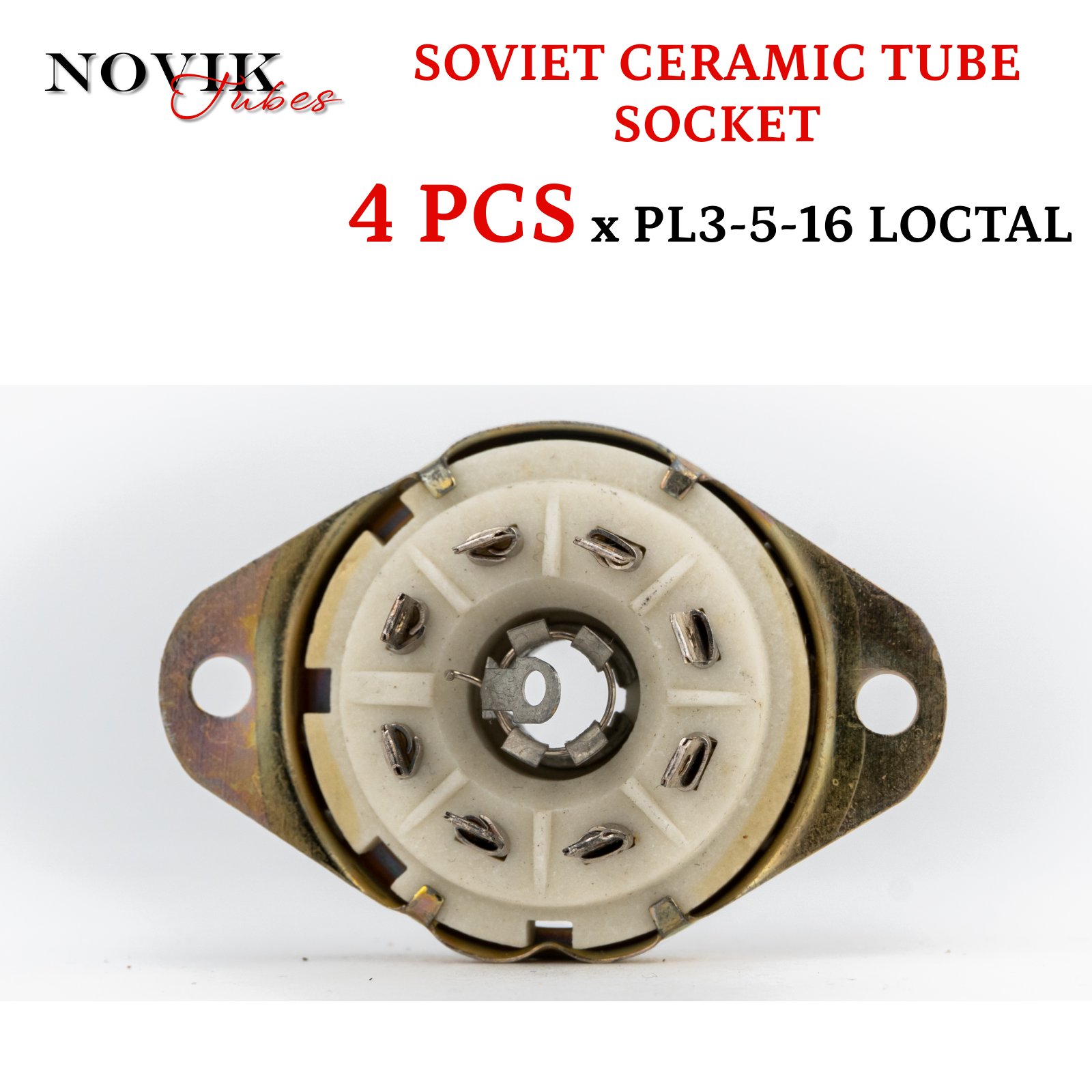 PL3-5-16 Loctal Tube Ceramic SOCKET for For 5B254 7N7 5B255M C3G Soviet ...