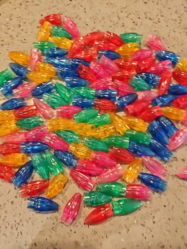 Lot of 112 Vintage Christmas String Light Bulb Reflectors Plastic ...