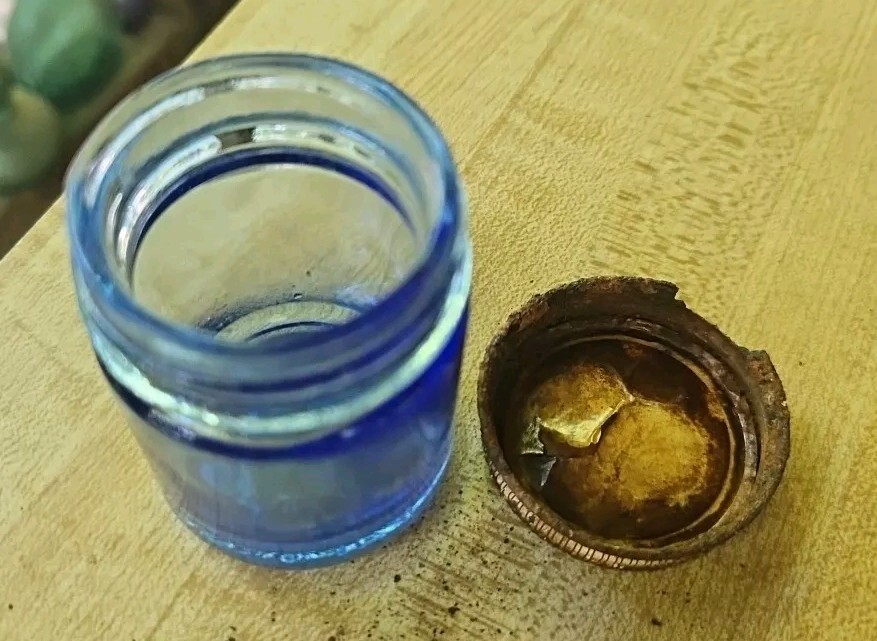 2 Antique - Vintage Vicks Vapor Rub Cobalt Blue Glass Jar Bottle ...