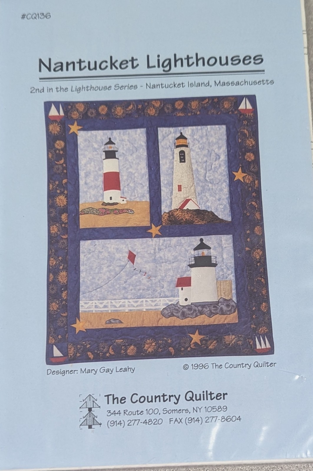 Quilt Pattern Nantucket Lighthouse, Massachusetts Country Quilter 1996 ...