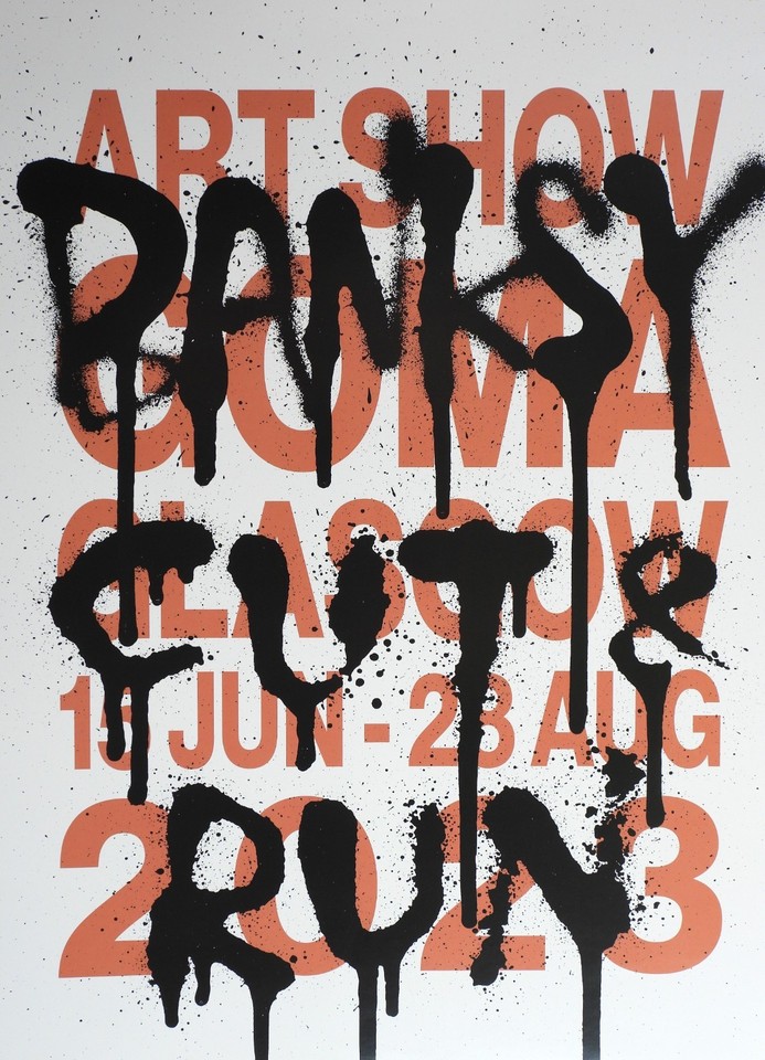 BANKSY Original Poster Cut And Run Glasgow COMA museum 2023 | eBay
