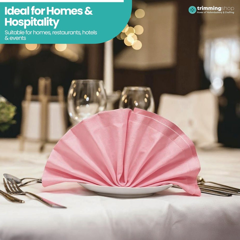 Napkins Dinner Cloth Poly Cotton Fabric Table Serviettes Hotel Wedding ...