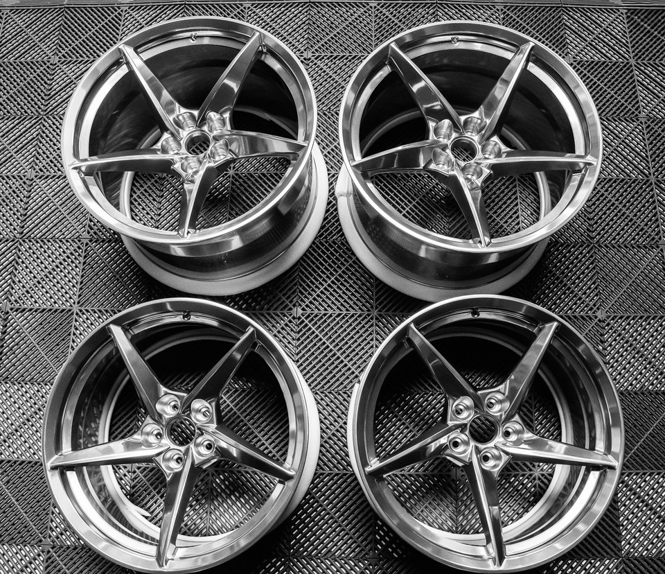 20" 21" GEM G8E Forged Polished wheels for C8 Corvette Z06 / E-Ray ...