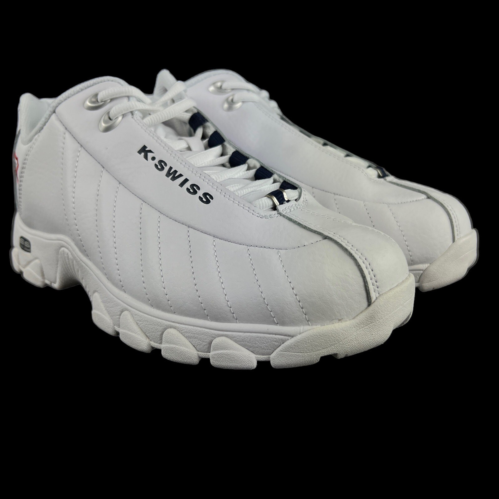 K-Swiss ST329 CMF White Navy Red Shoes Men's 03426-130 Sizes 8.5 - 14 ...