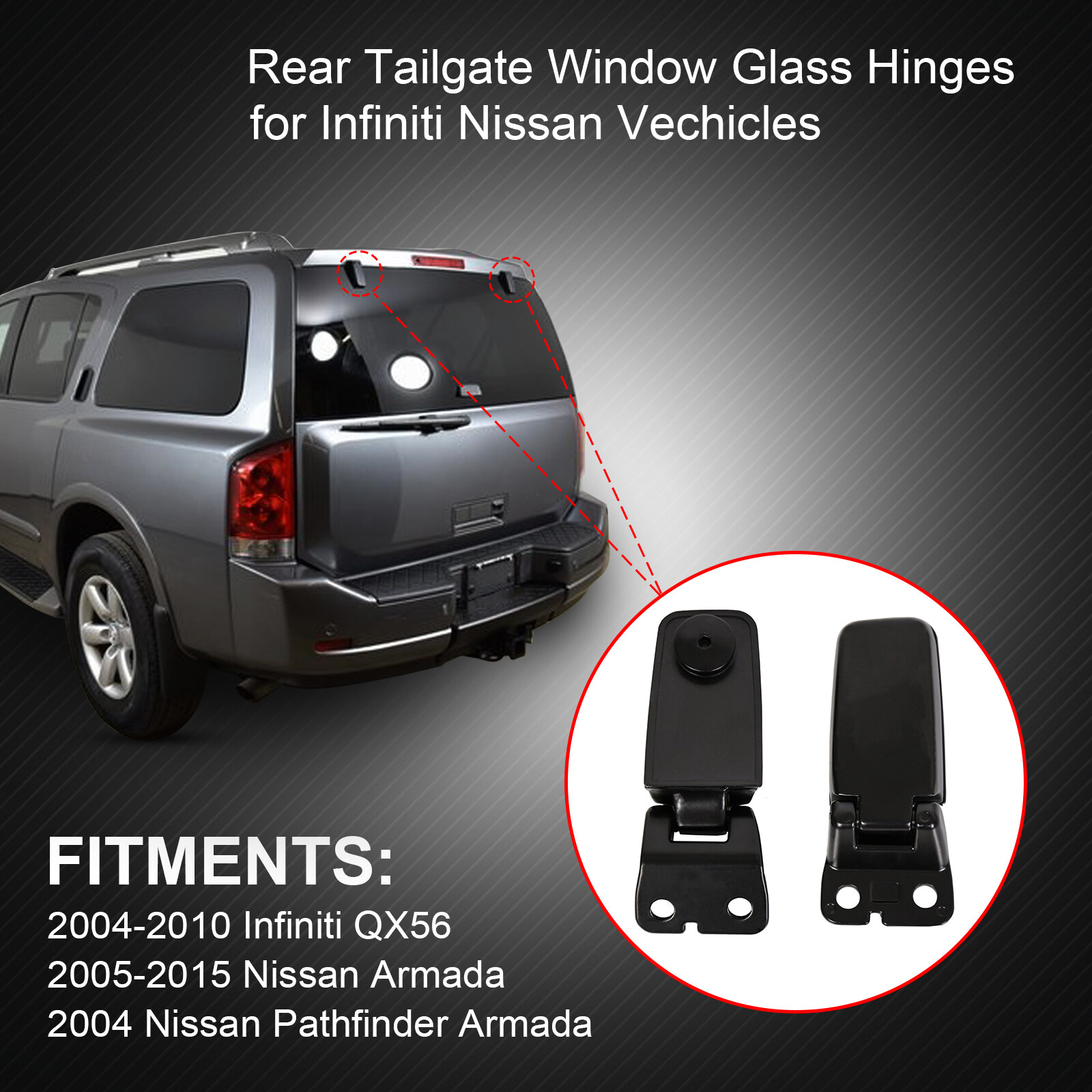 For Nissan Armada 2004-2015 Left & Right Pair Rear Liftgate Window ...