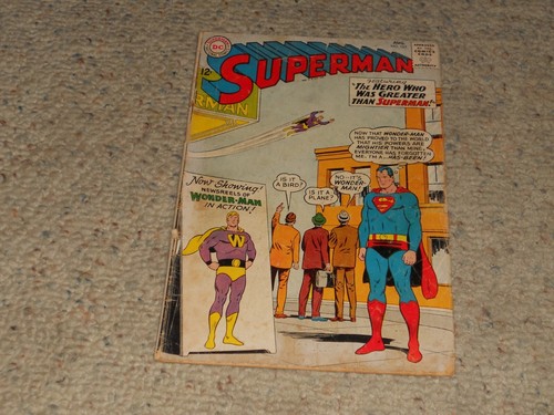 1963 Superman DC Comic Book #163 - WONDER-MAN!!! | eBay