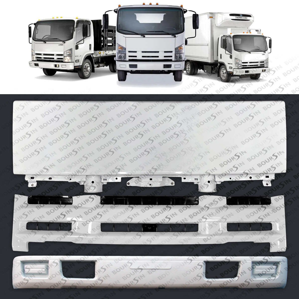 Front Panel & Grille & Bumper For Isuzu NPR NQR NRR 2008-2014 White | eBay