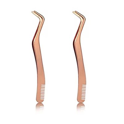 2Pcs 2 in 1 Lash Applicator Tool False Eyelash Tool with Comb Tweezer ...