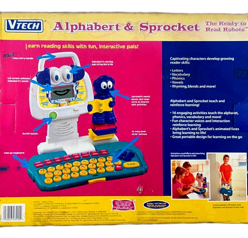 Vtech Educational Alphabert & Sprocket the Ready to Read Robots New ...