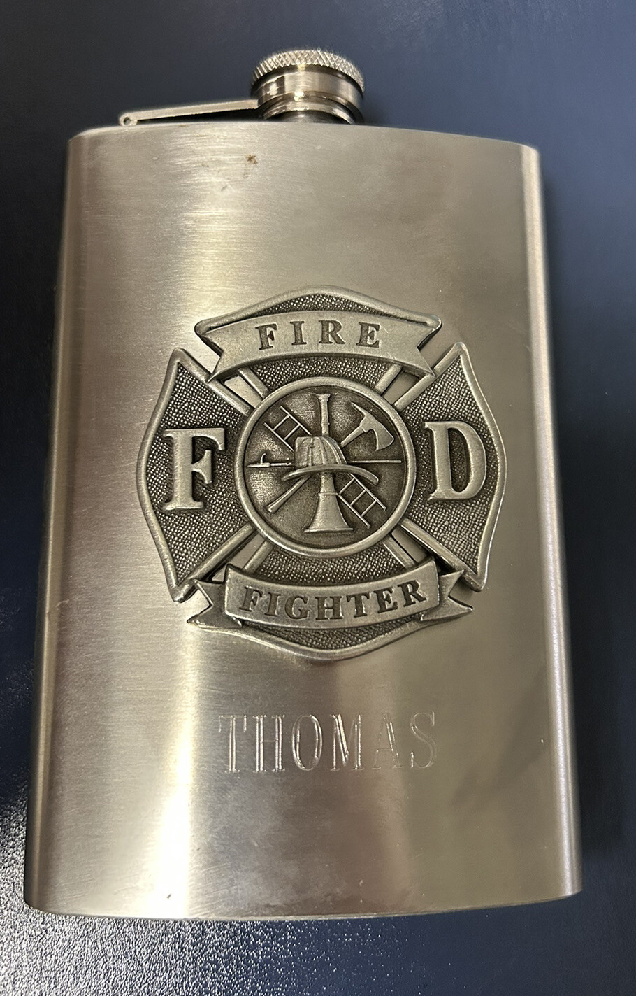 Customized Fire Department Flask Thomas TOP SHELF FLASKS 8oz | eBay