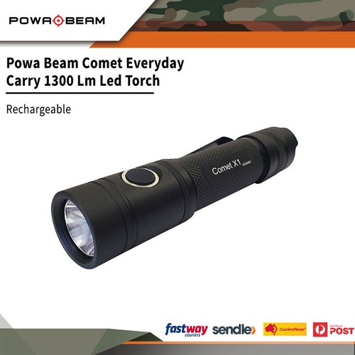 Powa Beam Comet Everyday 1300 Lm Led Torch Usb Rechargeable #f-cx1 | eBay Australia