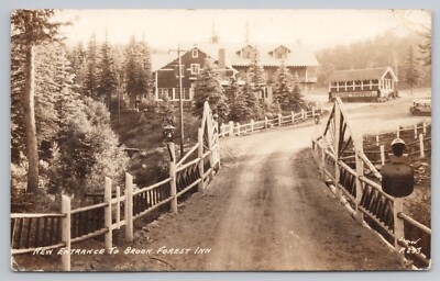 RPPC New Entrance to Brook Forest Inn Evergreen CO UNP Sanborn P293 ...