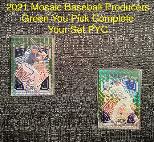 2021 Mosaic Baseball PRODUCERS GREEN Insert You Pick Card Complete Your ...