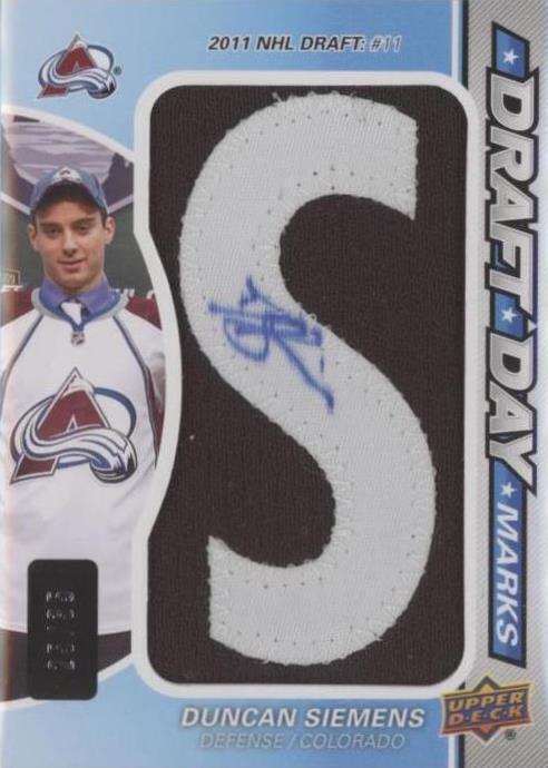 2013-14 SP Game Used Edition - Draft Day Marks Duncan Siemens #DDM-DS ...