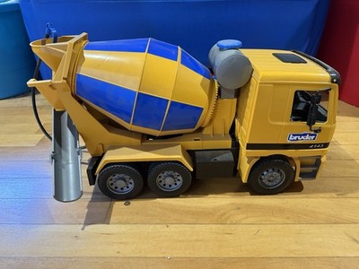 Bruder Cement Mixer 4143 Truck Construction Toy 22" Large, Yellow Blue ...