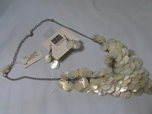 Capiz Shell Necklace and Earrings | eBay